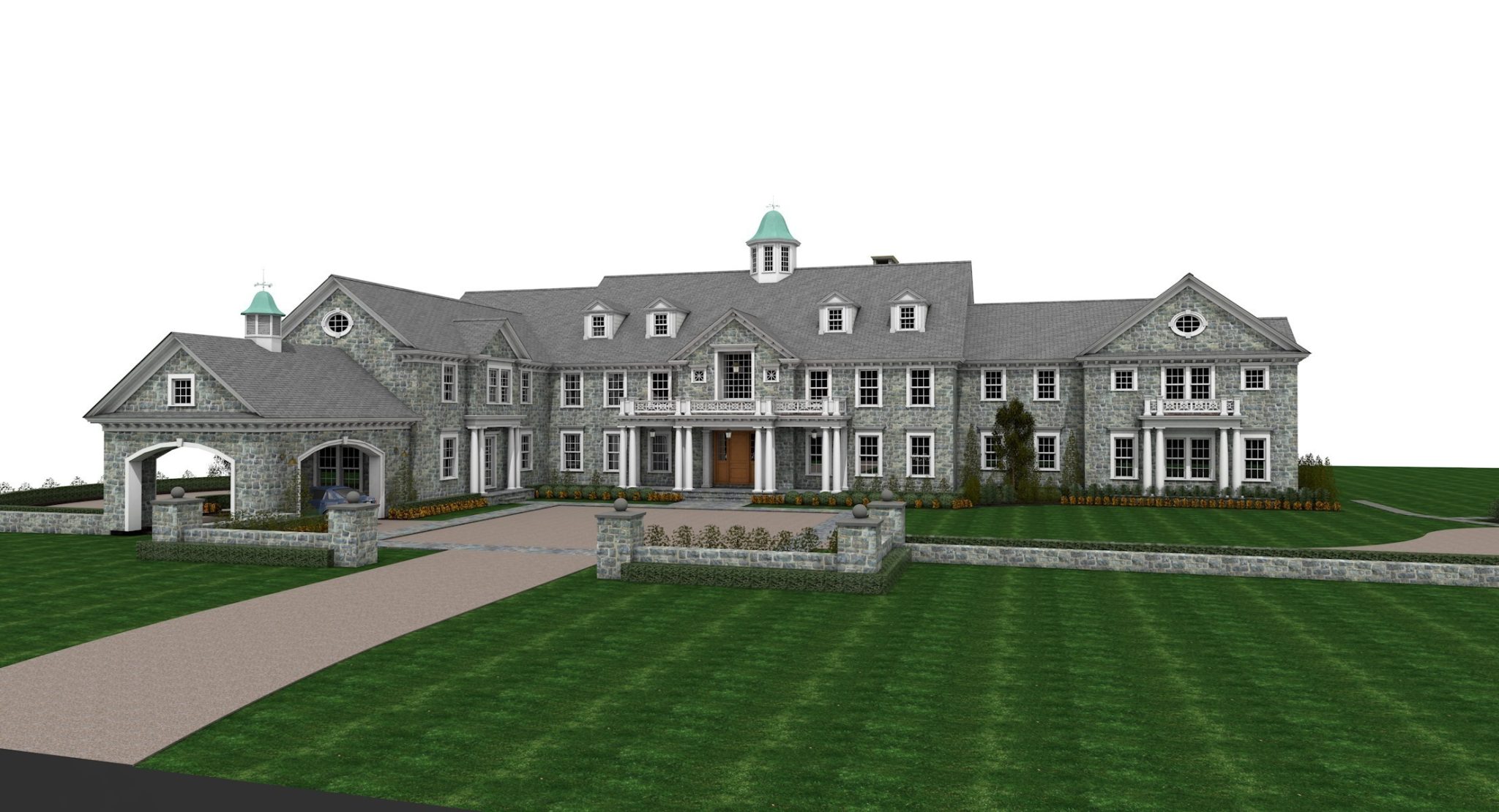 Stone and slate estate home - Comstock Residential Contracting