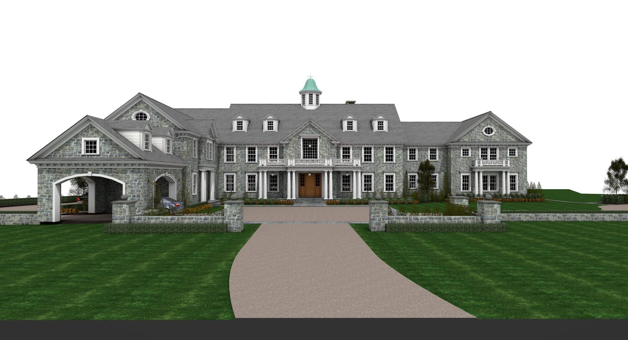 Stone and slate estate home - Comstock Residential Contracting